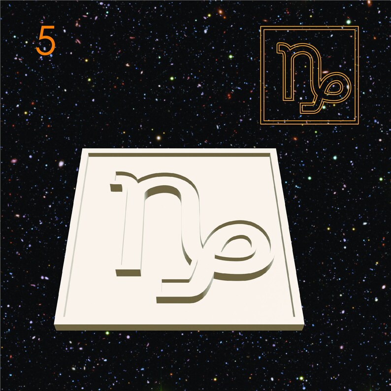 Capricorn/mountain Sea Goat 3D Astrology Horoscope Zodiac Symbol/stl ...
