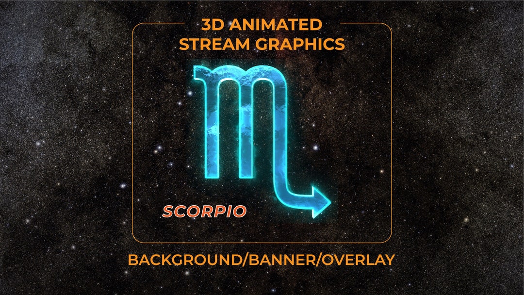 Scorpio Animated Stream Graphics/elements.3d Astrology/horoscope/zodiac ...