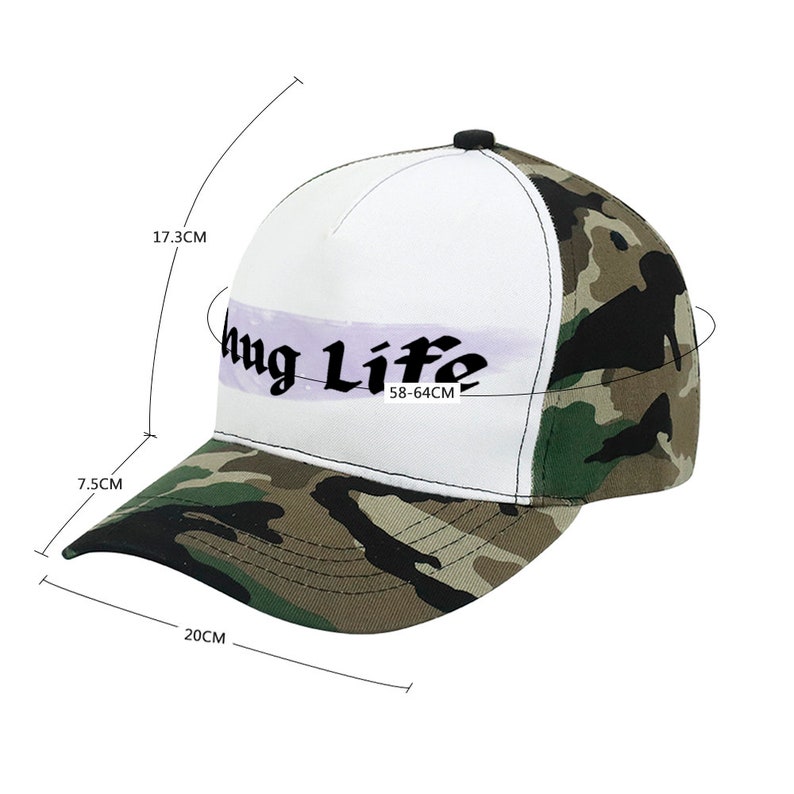 Thug Life Baseball Cap Print Fun Text Men Women Head Wear Unisex ...