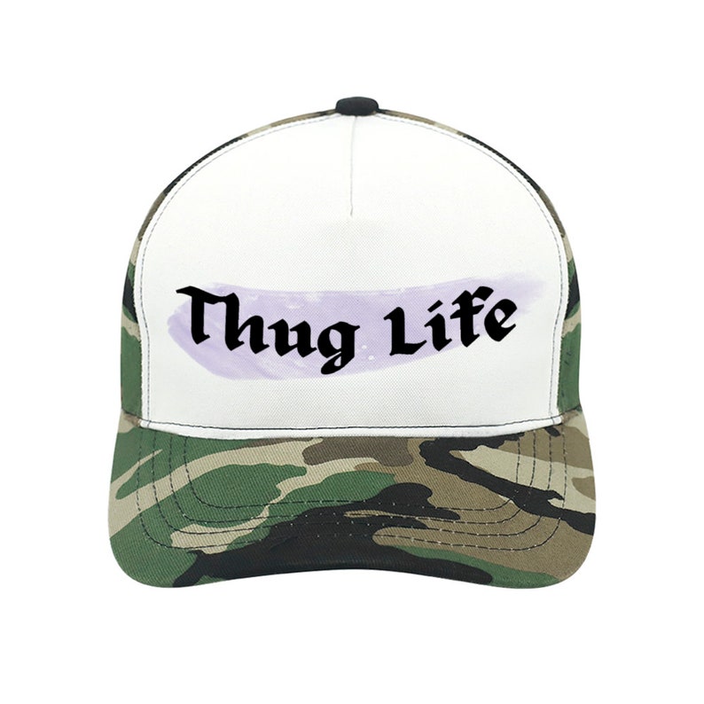 Thug Life Baseball Cap Print Fun Text Men Women Head Wear Unisex ...