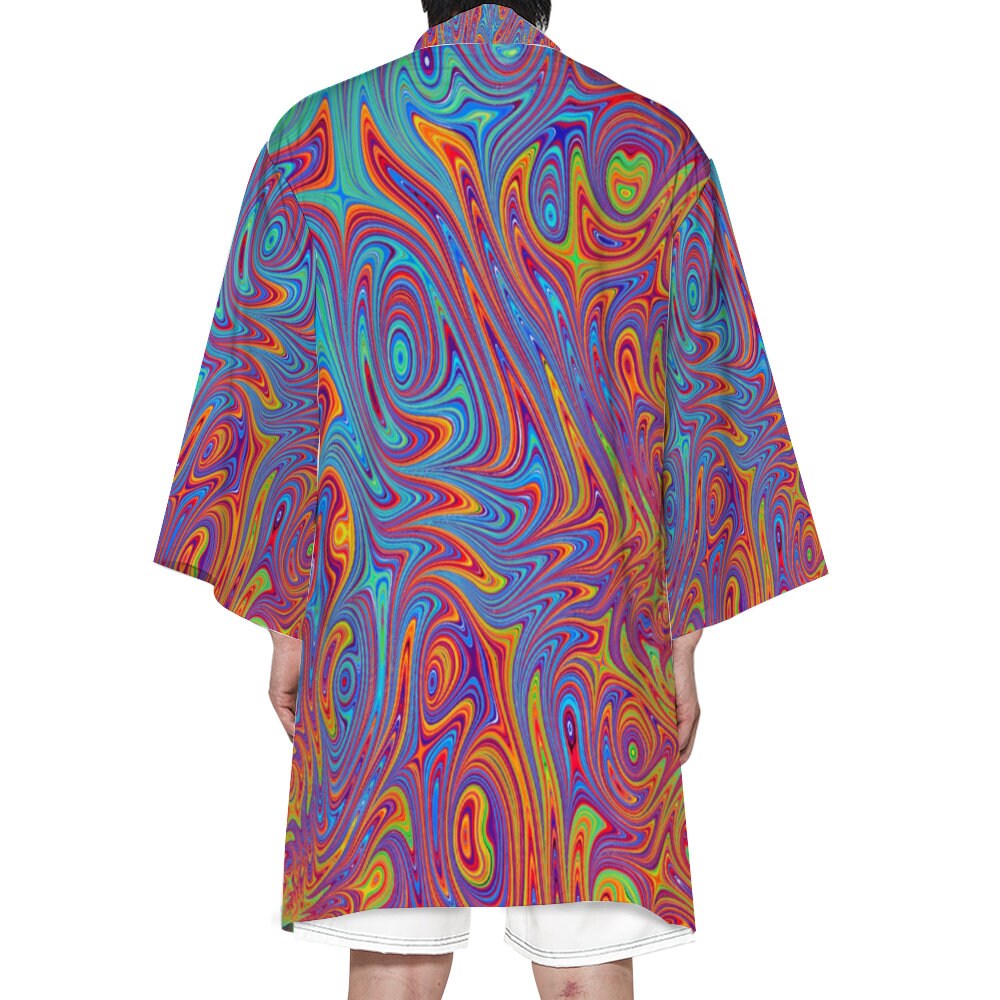 Kimono Futuristic Shape-colored Neon Attractive Colors Unisex All Over ...