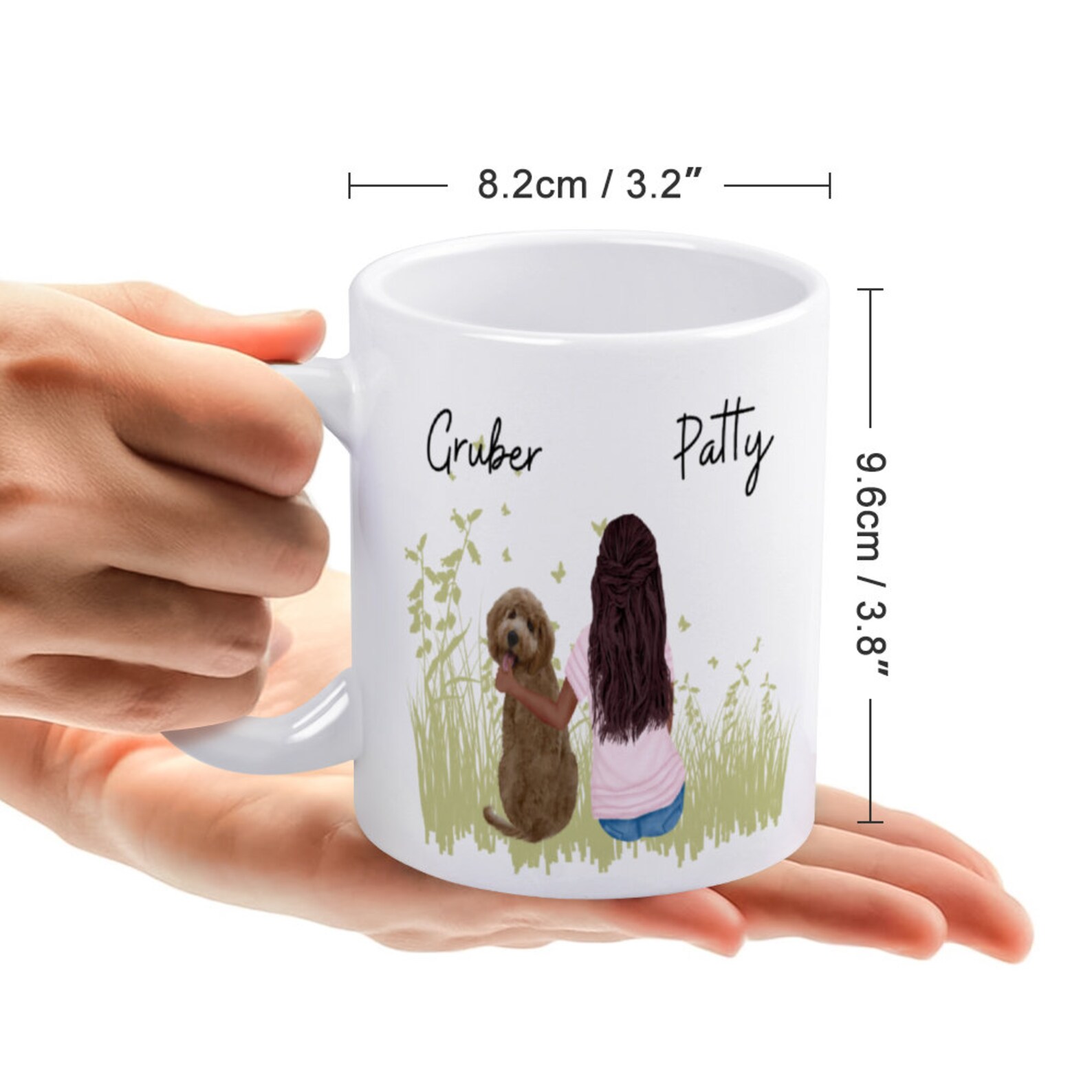 Personalized Girl and Dog Mug Woman and Dog Mug Birthday | Etsy