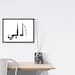 Dubai Written in Arabic Text Built With Its Two Most Famous Landmarks ...