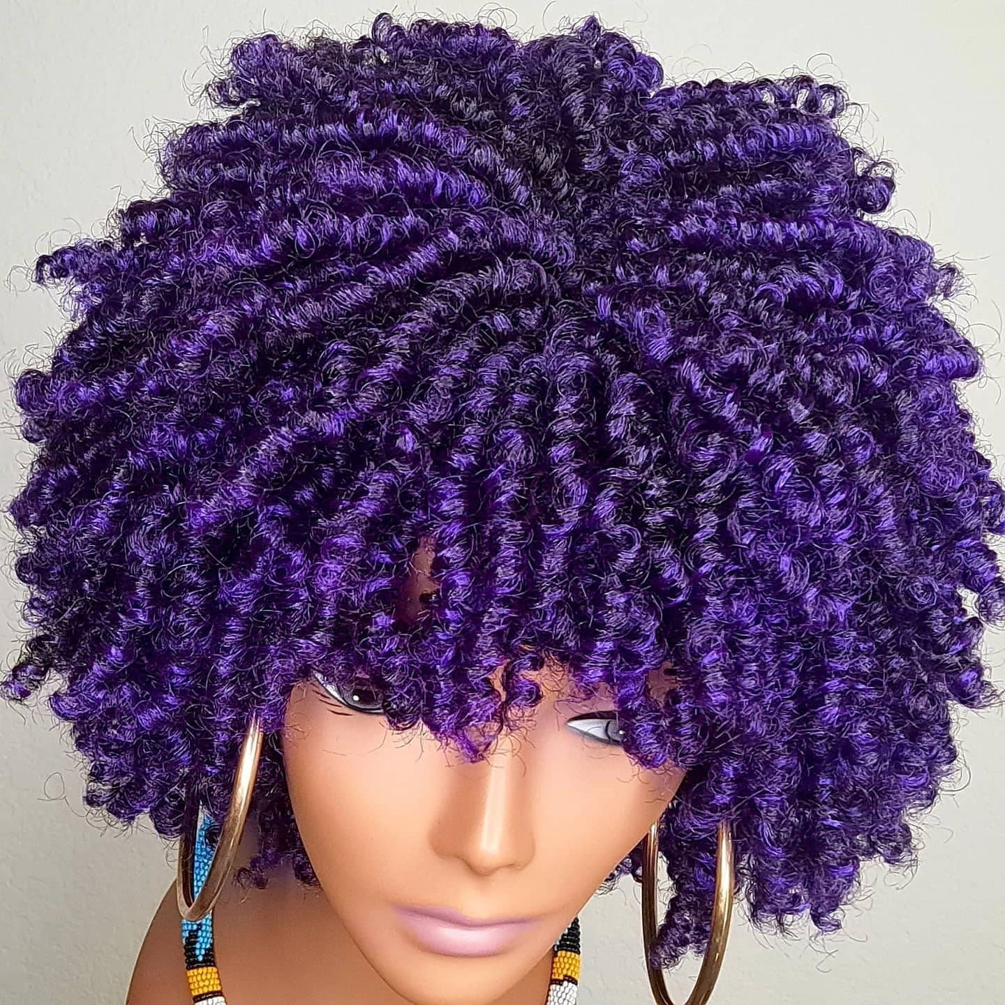 Spring Twist Wig With Bangs. Handmade Spring Twist Crochet | Etsy