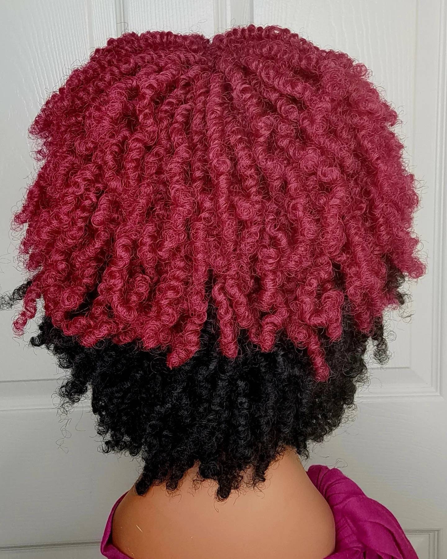 Spring Twist Wig With Bangs. Handmade Spring Twist Crochet Wig.passion ...