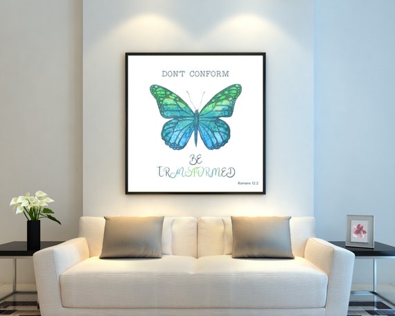 12x4 Inch Hanging Decor DONFENTHY Butterfly Wall Decor - Set Of 3 Blue ...