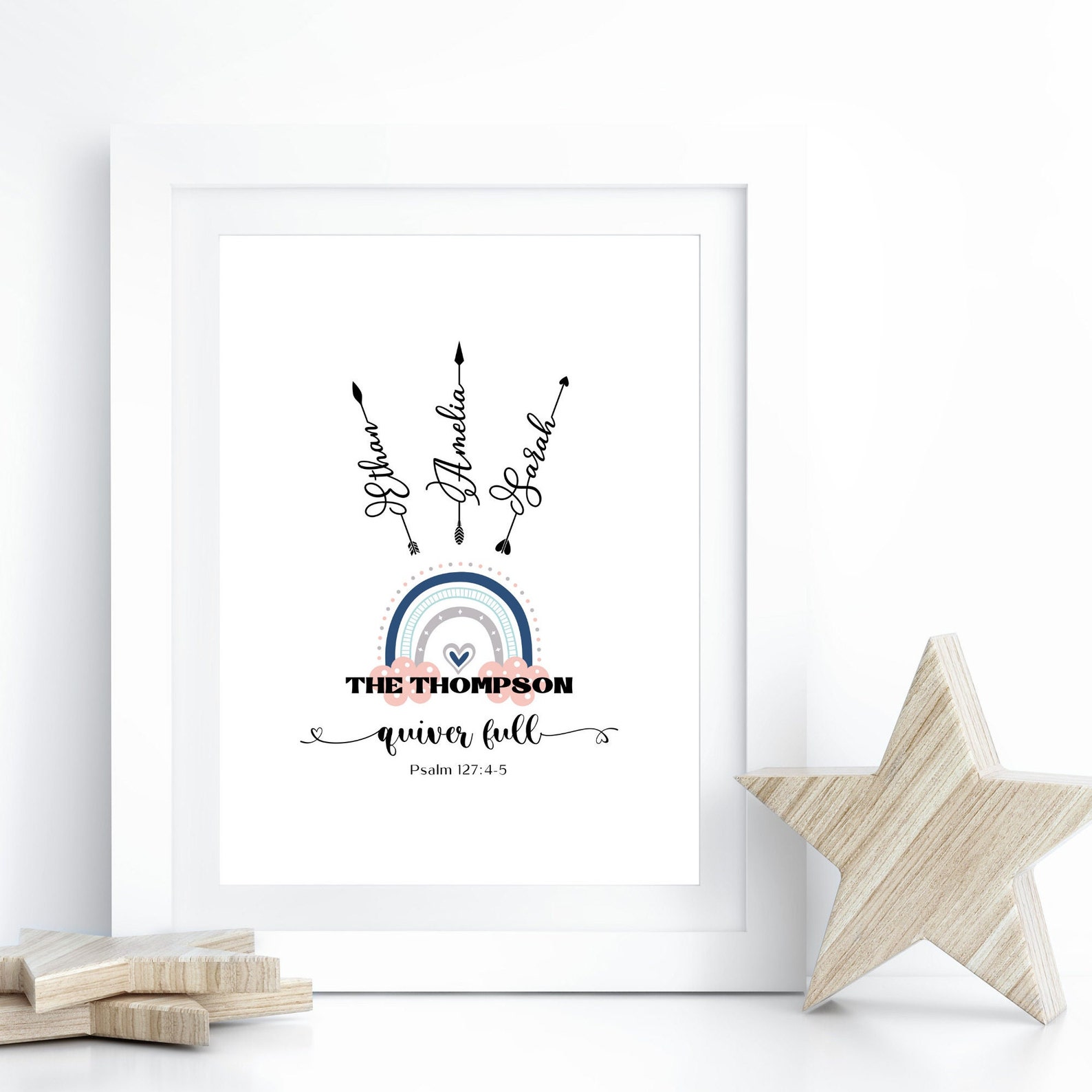 Personalised Bible Verse Psalm 127:4-5 Arrows Digital Art Print ...
