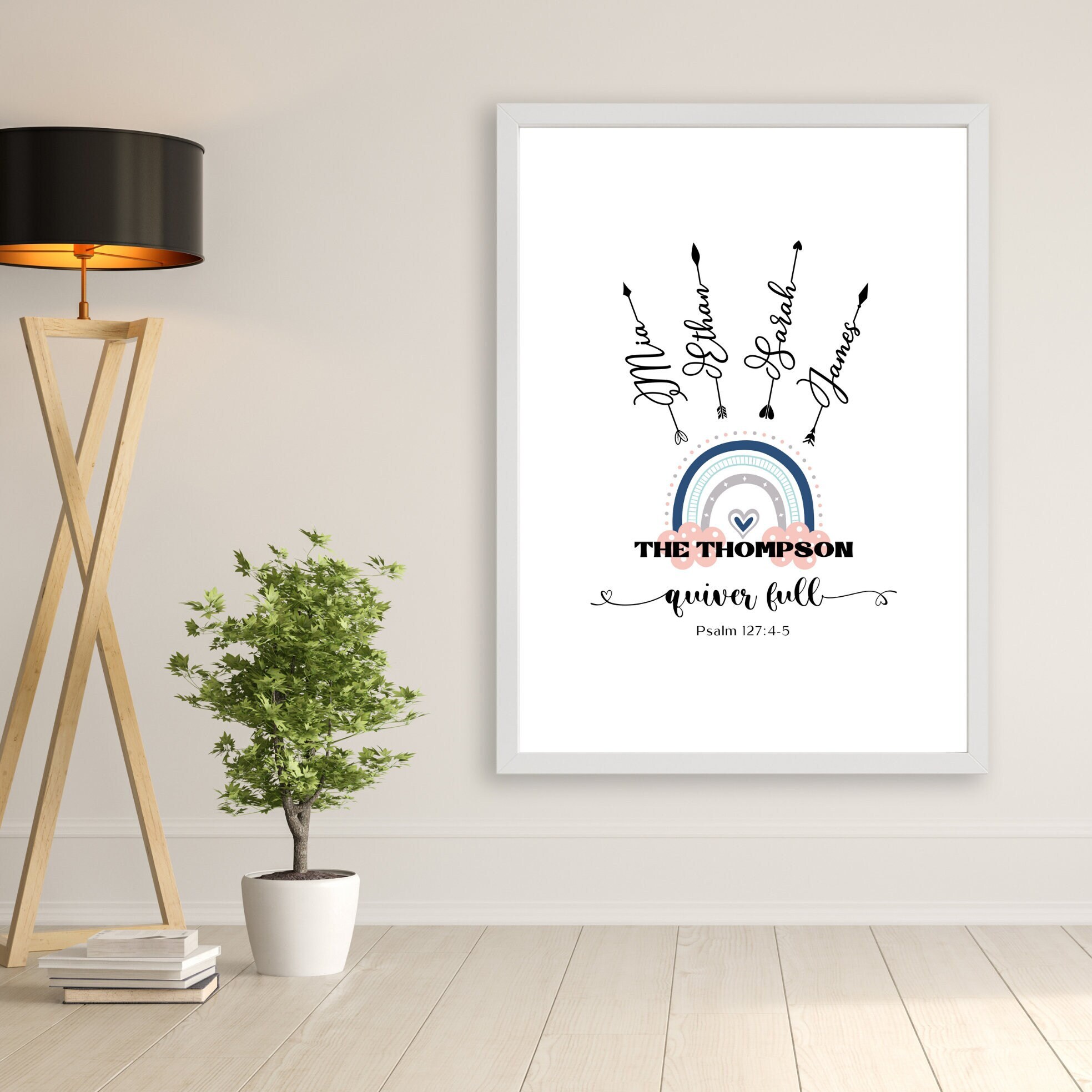 Personalised Bible Verse Psalm 127:4-5 Arrows Digital Art Print ...