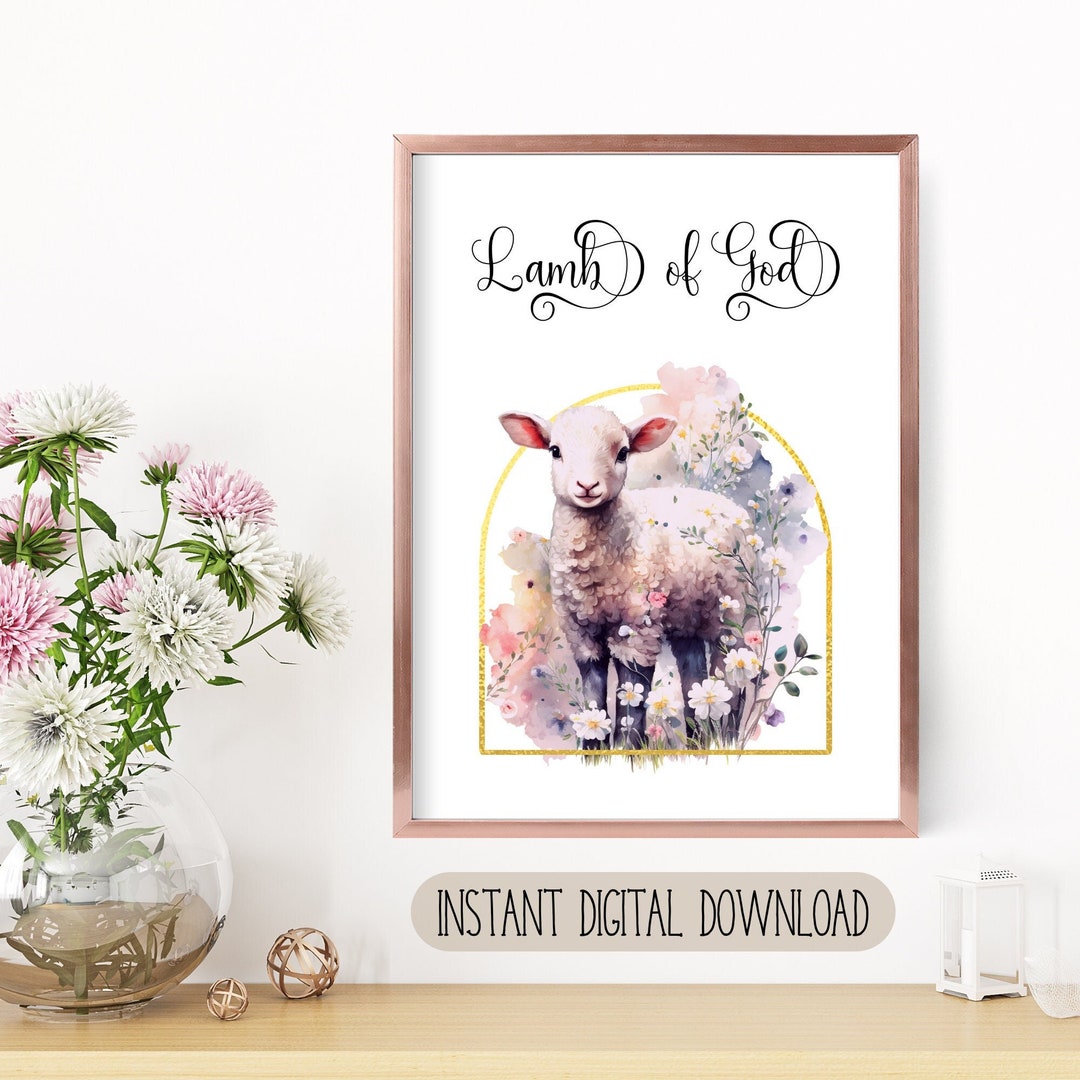 John 1:29 Scripture Digital Art Printable Christian Wall Art Gift the ...
