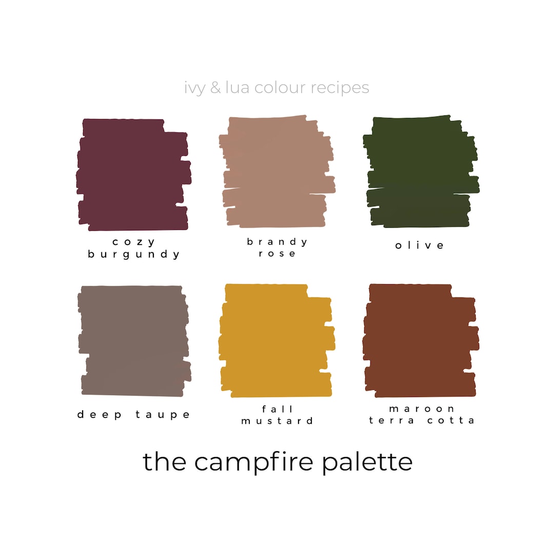 Polymer Clay PDF Color Recipes Campfire Palette / Colour Palettes ...