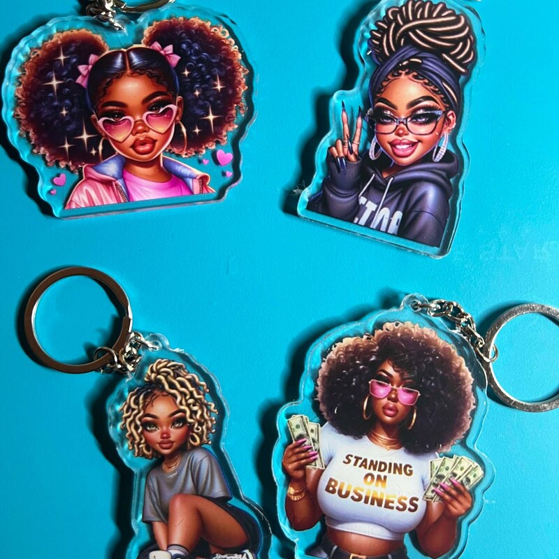 Girls Keychain - Etsy