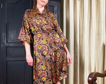 Black and Gold Kimono Robe - Etsy