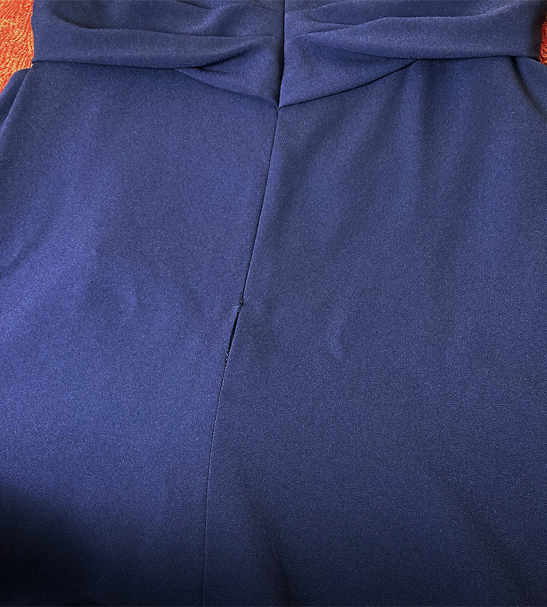 M/ Vintage Escada Midnight Blue Evening Gown, Sleeveless Draped Floor ...