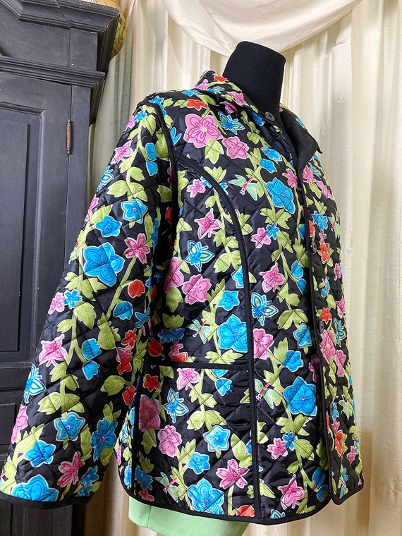 XL/ Y2K Vintage Reversible Quilted Jacket with Floral… - Gem