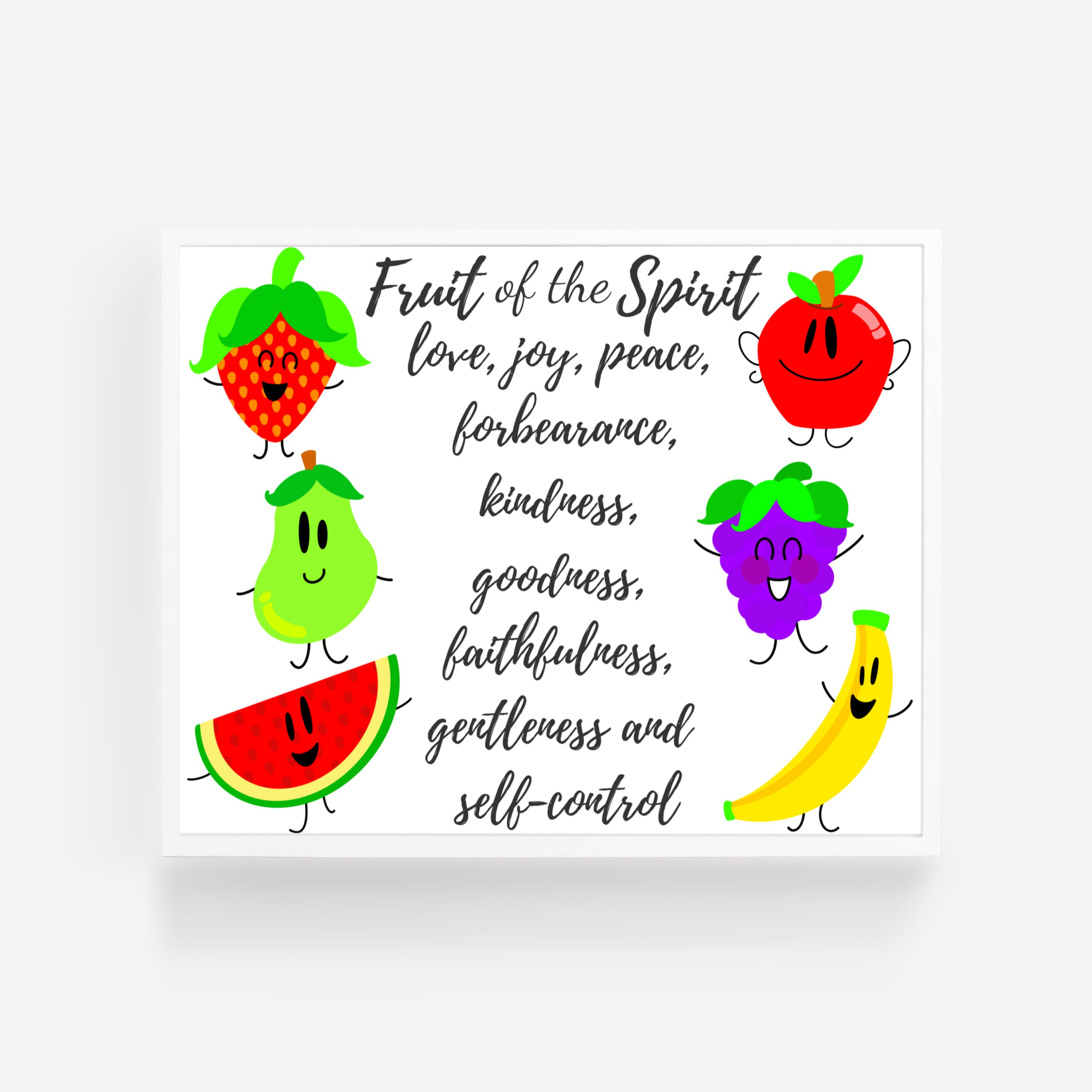 Fruits of the Spirit Galatians 5:22-23 Kids Children Nursery - Etsy