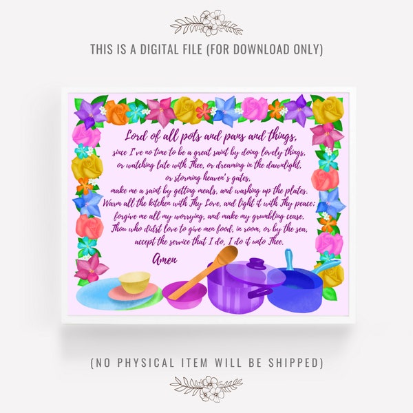 Kitchen Prayer - Etsy