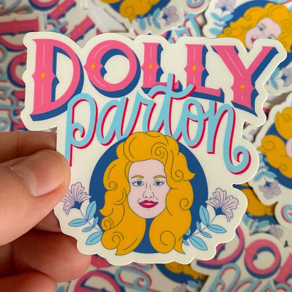 Dolly Parton Matte Sticker Hand-lettered and Illustrated - Etsy