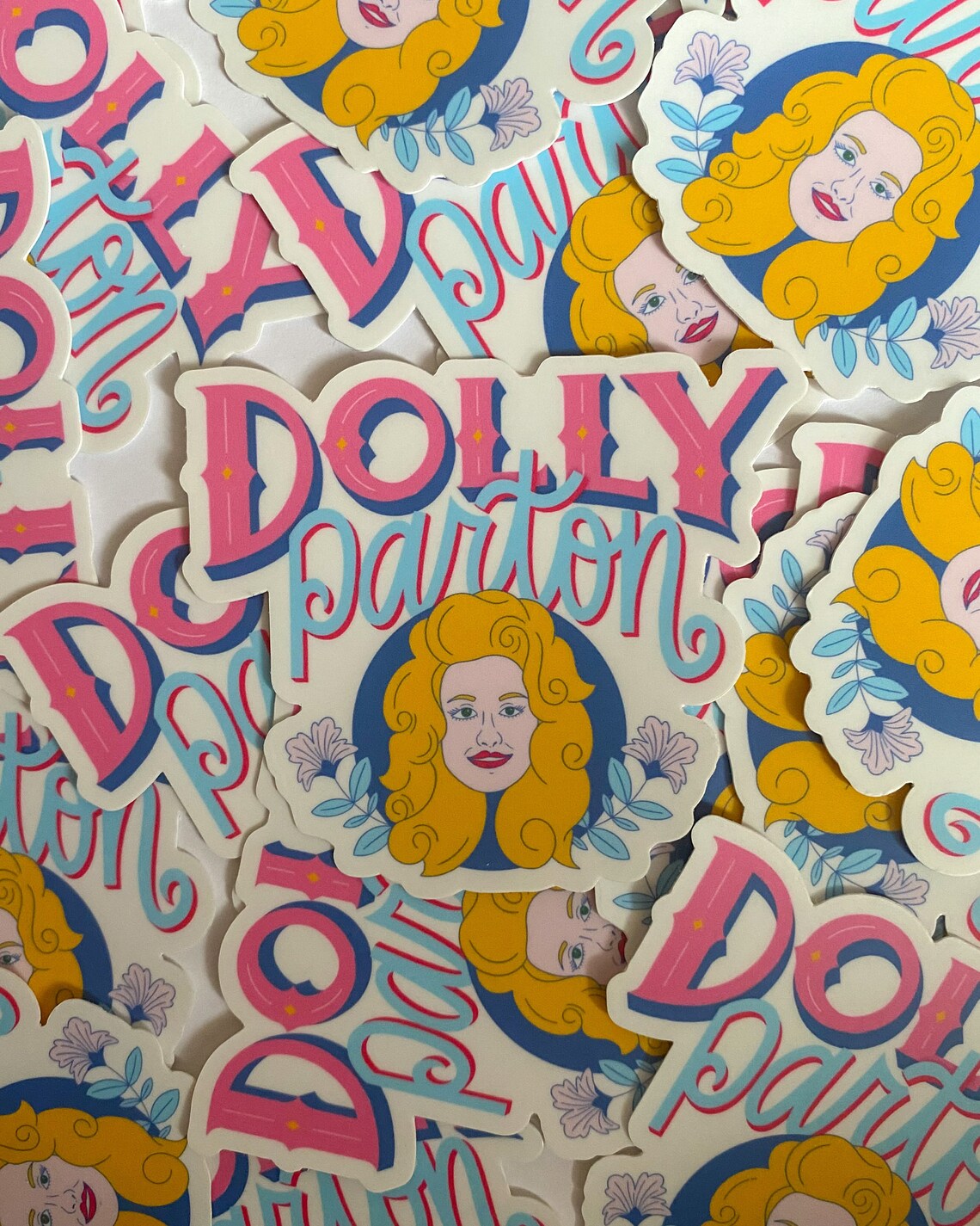 Dolly Parton Matte Sticker | Hand-lettered and Illustrated - Etsy
