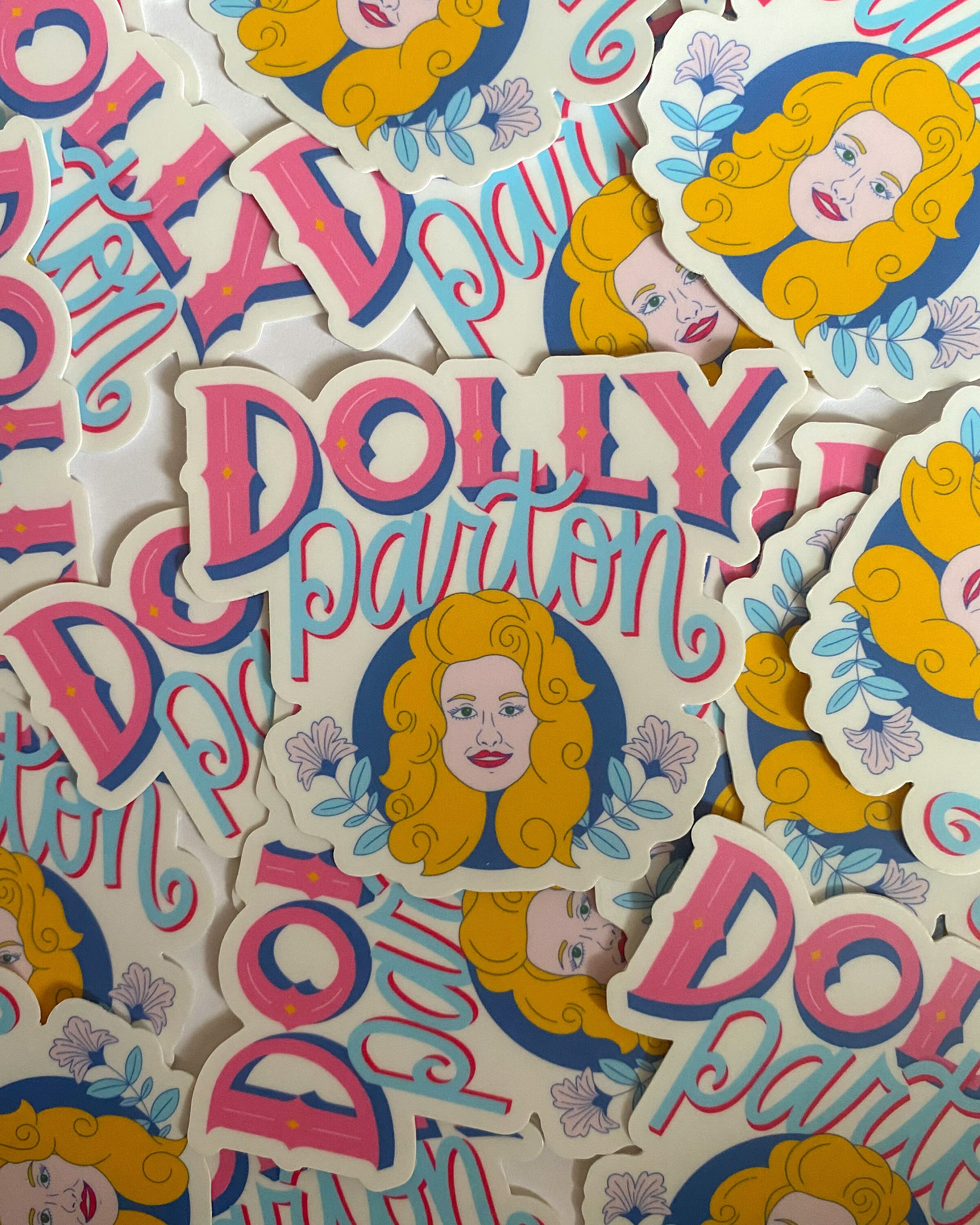Dolly Parton Matte Sticker | Hand-lettered and Illustrated - Etsy