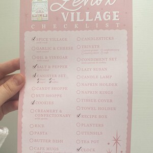Lenox Village Collection Checklist | Digital Download - Etsy