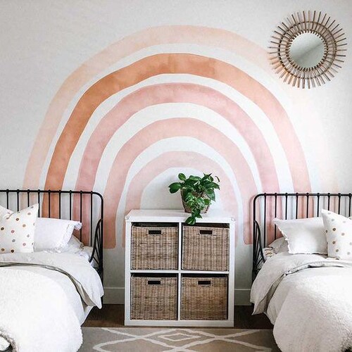 Rainbow Wall Decal Rainbow Wall Stickers Large Rainbow Wall - Etsy