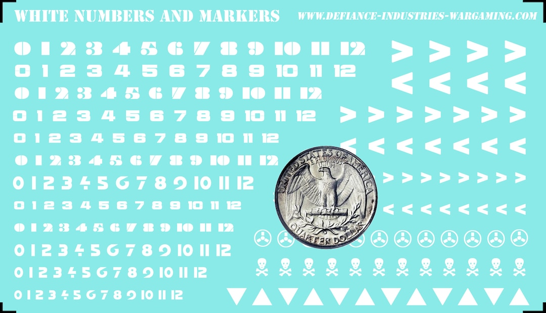 Battletech White Decals Numbers & Markers - Etsy UK