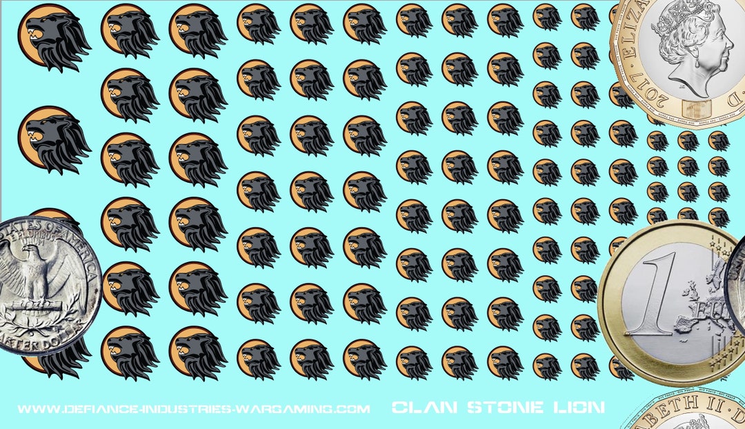 Clan Stone Lion 126x Premium Waterslide Decals for - Etsy
