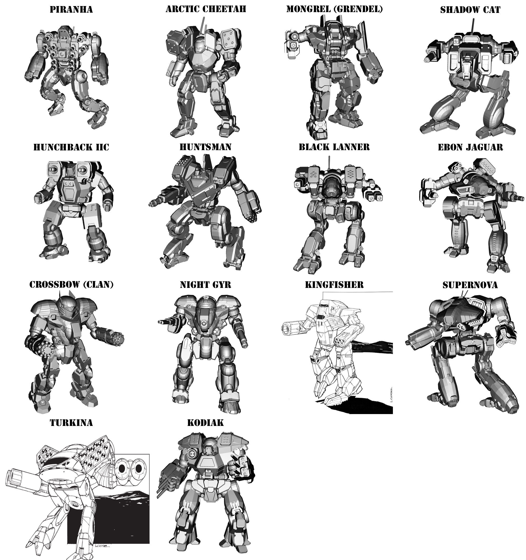 Battletech Miniatures - TRO 3058 - Clan and Inner Sphere Mechs MWO ...