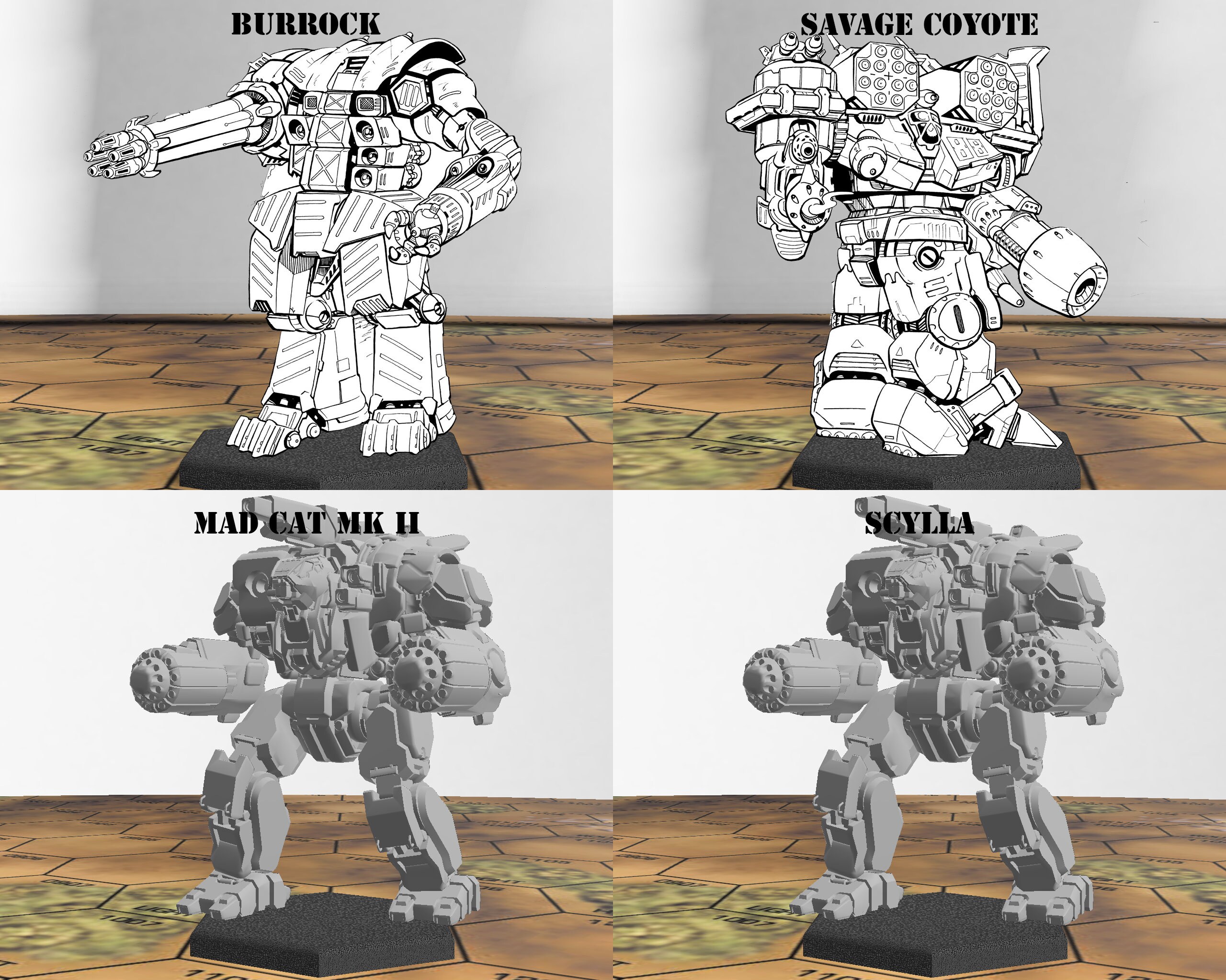 Battletech Miniatures - TRO 3067 - Clan and Inner Sphere Mechs MWO ...