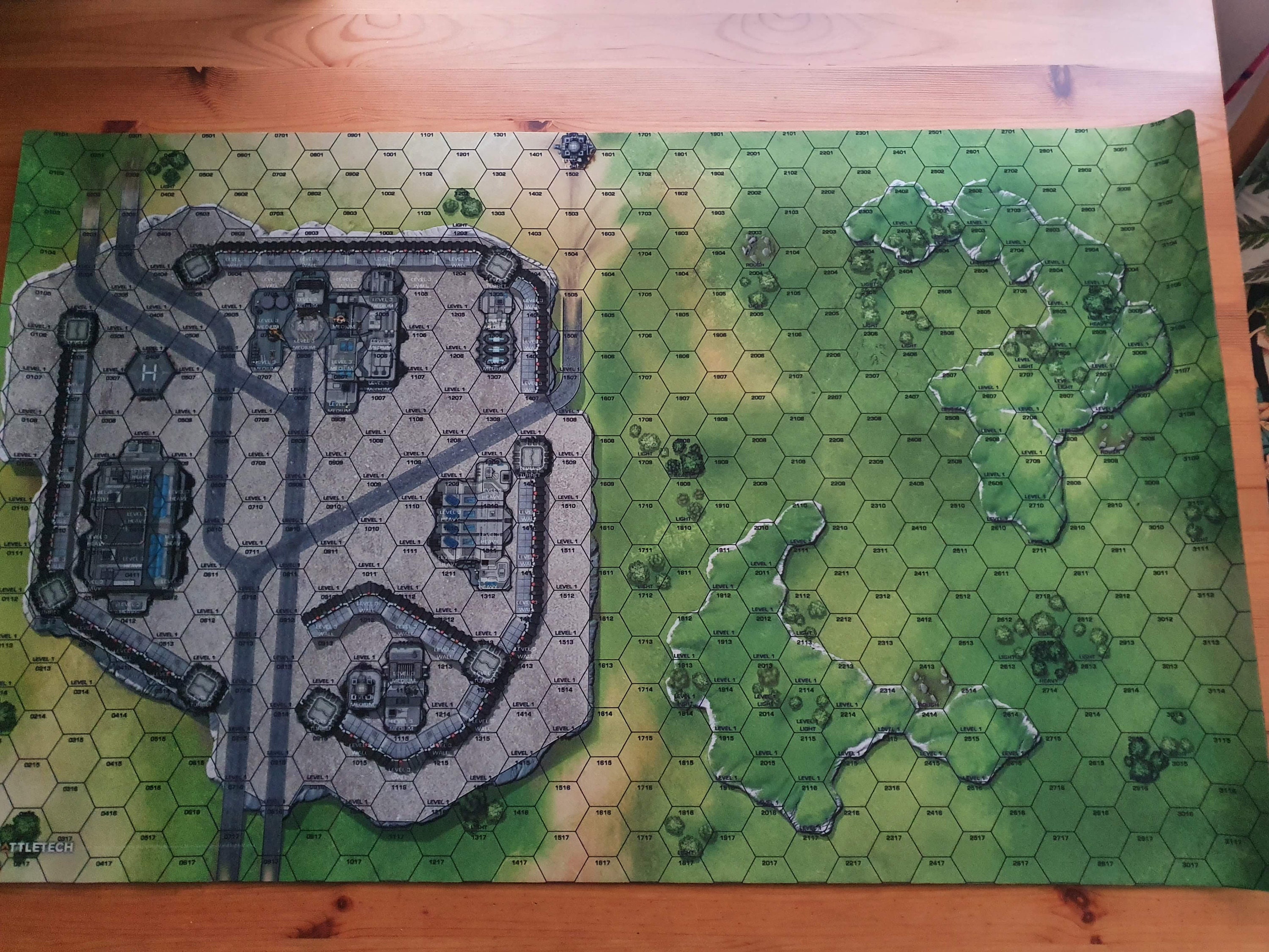 Hills For Grassland B Battlemat 3D Printed Battletech Terrain Hills