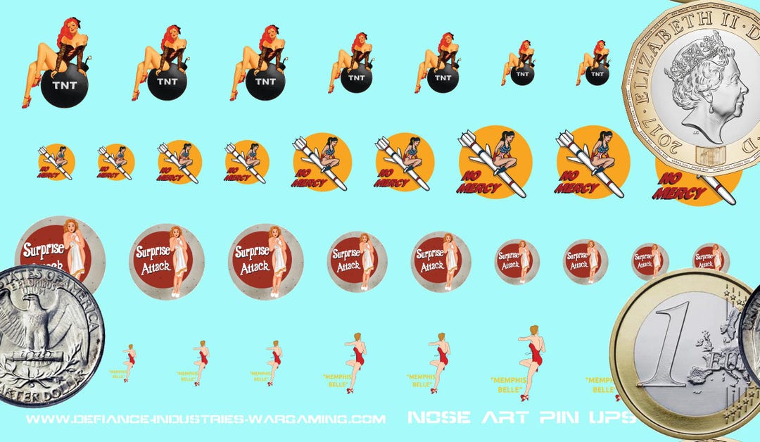 Generic Markers - Nose Art - Pin Ups | American Mecha | Premium Decals ...
