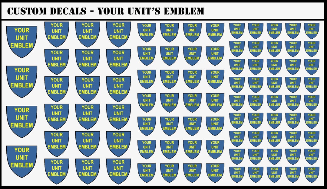 Custom Decals - Your Own Unit Logo | American Mecha | Compatible With ...