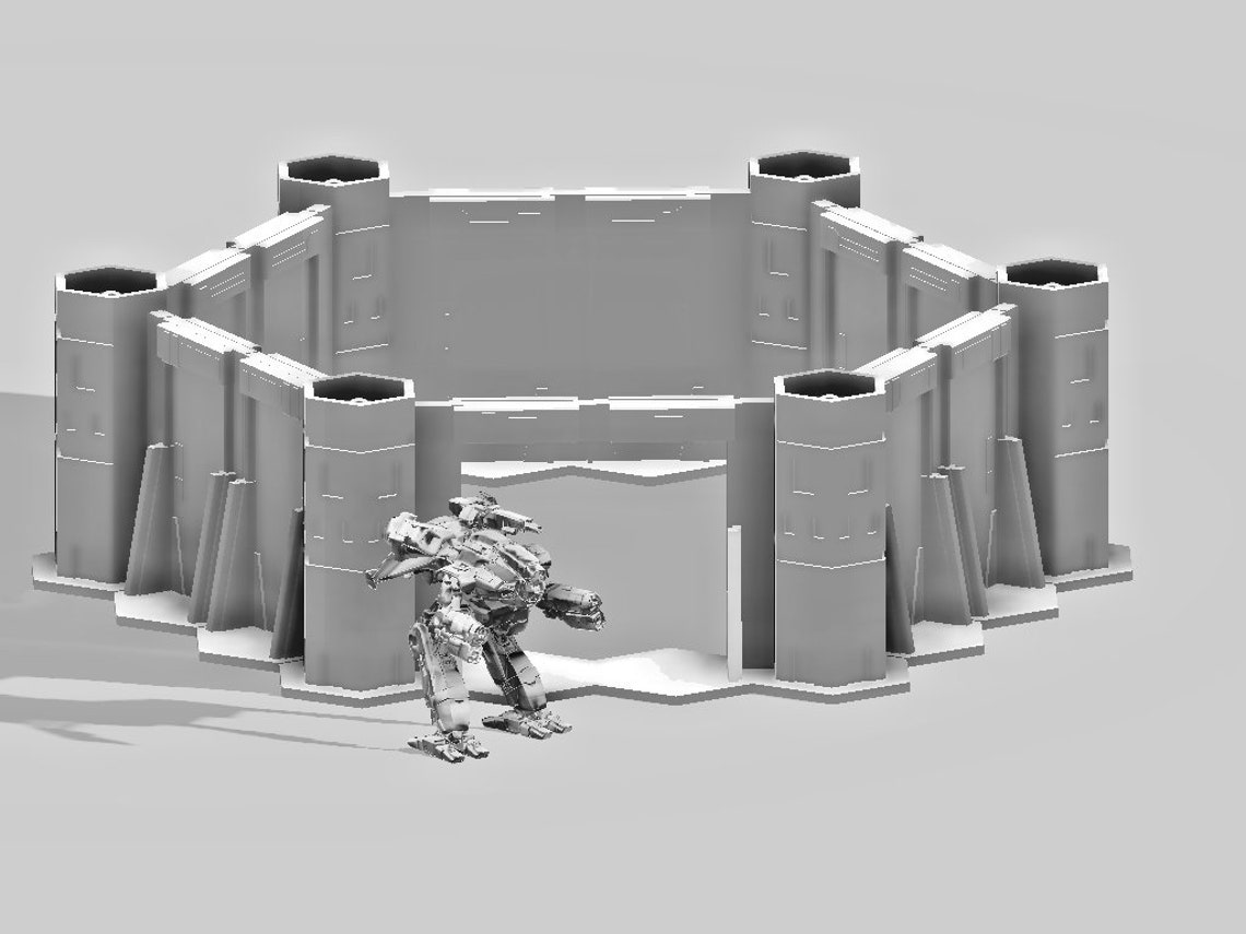 Battletech/citytech Mapscale Buildings Kiudo Fortress | Etsy