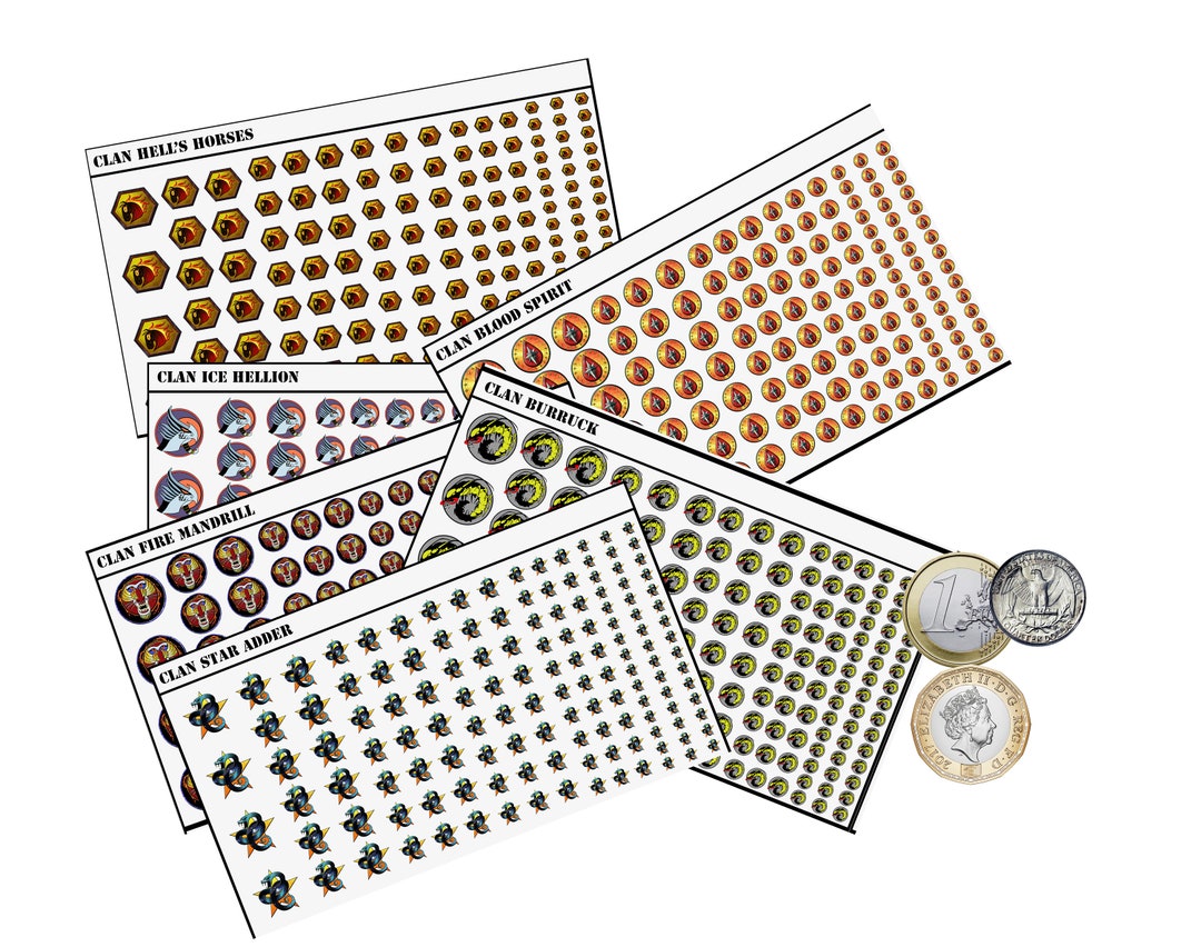 Crusader Clans Decals 126x Multisizes Waterslide Decals for - Etsy ...