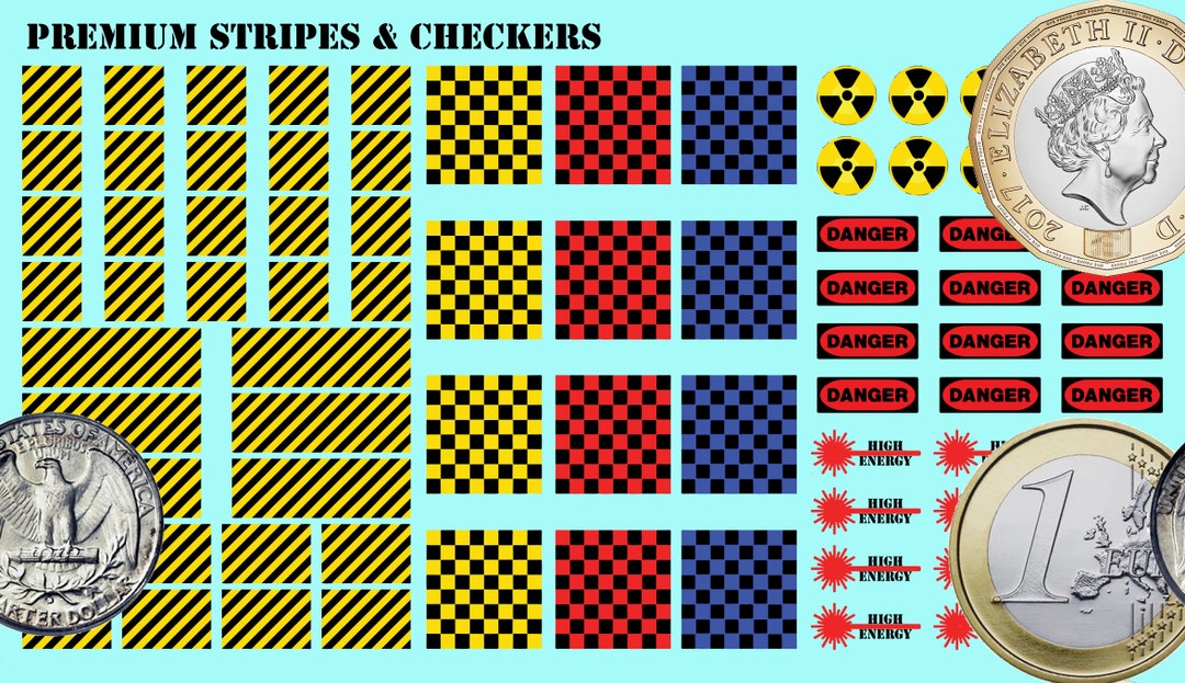 Generic Markers Stripes & Checkers American Mecha Premium Decals ...