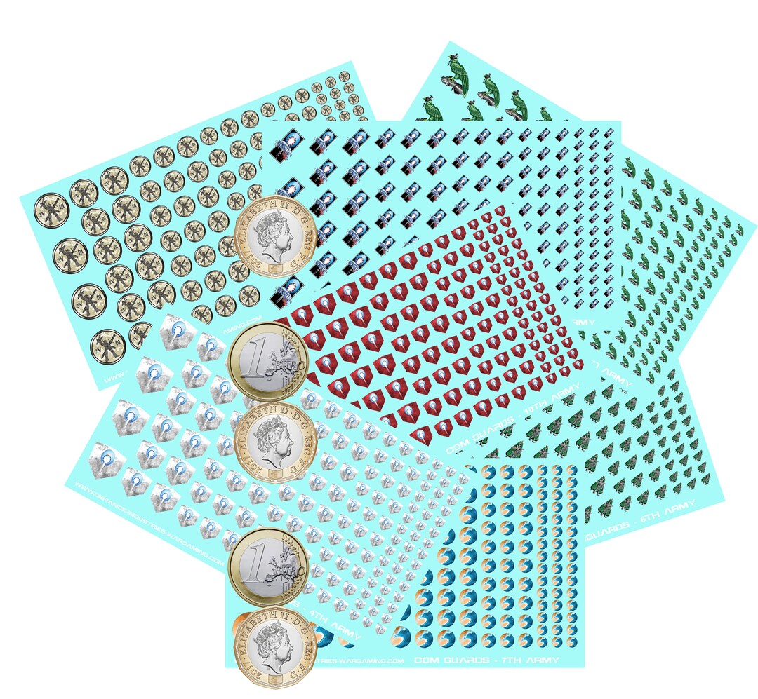 Comstar Com Guards Armies 126x Premium Waterslide Decals for Battletech ...