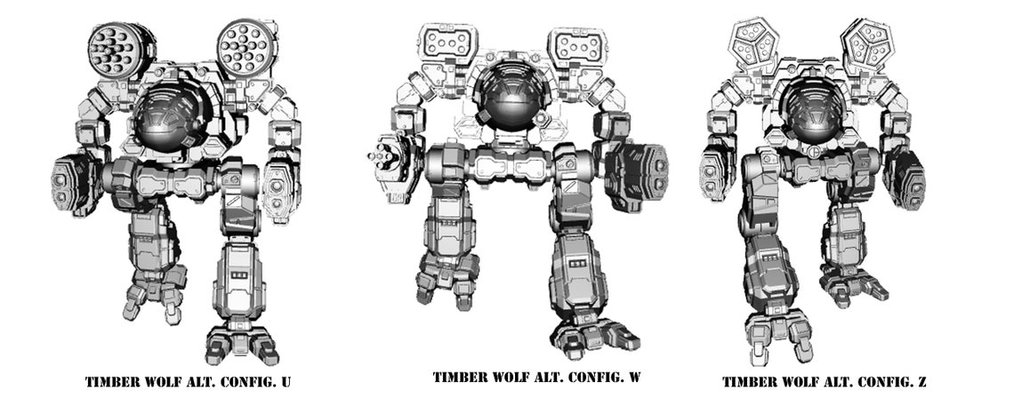 Battletech Miniatures Timber Wolf Mad Cat PMW Sculpt | Etsy