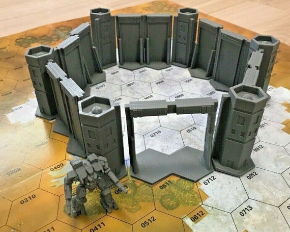BattleTech/CityTech Mapscale Buildings Kiudo Fortress | Etsy
