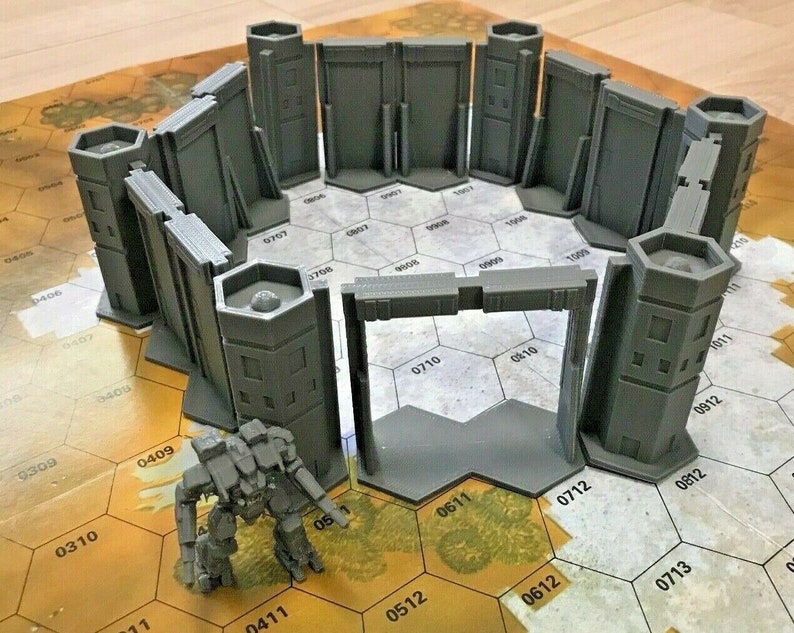 Battletech/citytech Mapscale Buildings Kiudo Fortress - Etsy