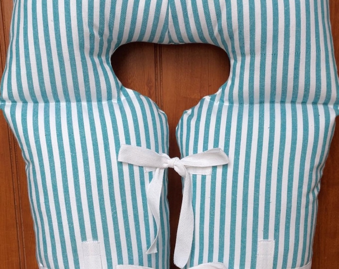 Vintage Teal and White Striped Life Jacket - Etsy