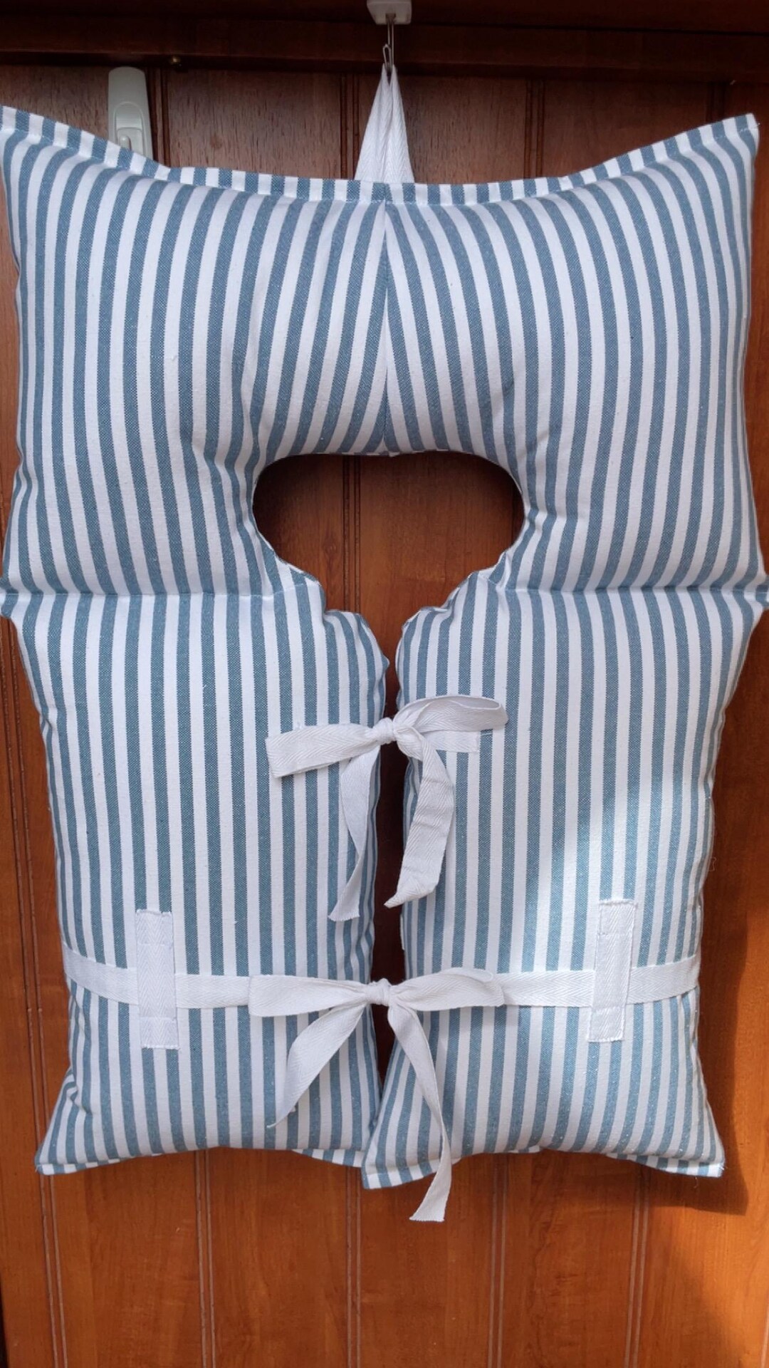 Vintage Blue Stripe Life Jacket Wall Decor, Nautical Lake House Art ...