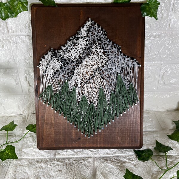 String Art Mountains - Etsy