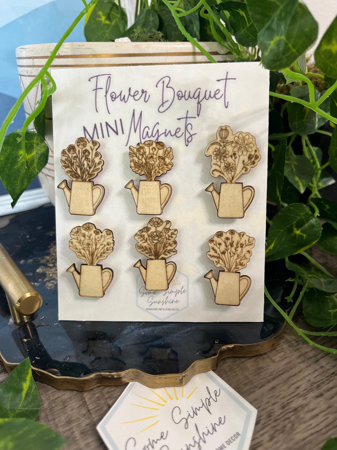 Cute Gift Set MINI Flower Bouquets 6 Magnets Cottage Core, Vintage ...