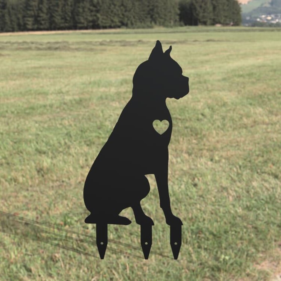 Dog Metal Yard Art Boxer Dog Hand Made Custom Dog Metal - Etsy