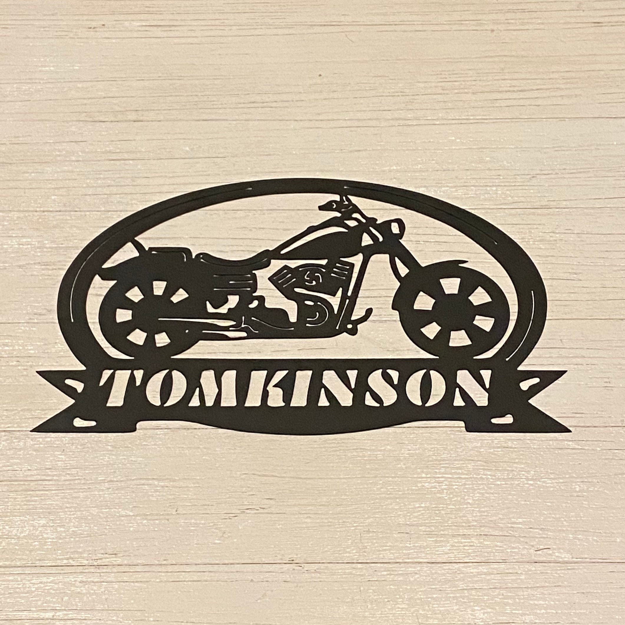 Motorcycle Metal Sign - Wall Art Metal Garage Sign - Personalized Steel ...