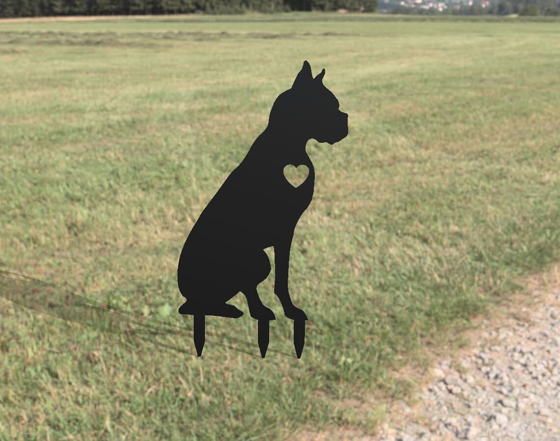 Dog Metal Yard Art Boxer Dog Hand Made Custom Dog Metal - Etsy