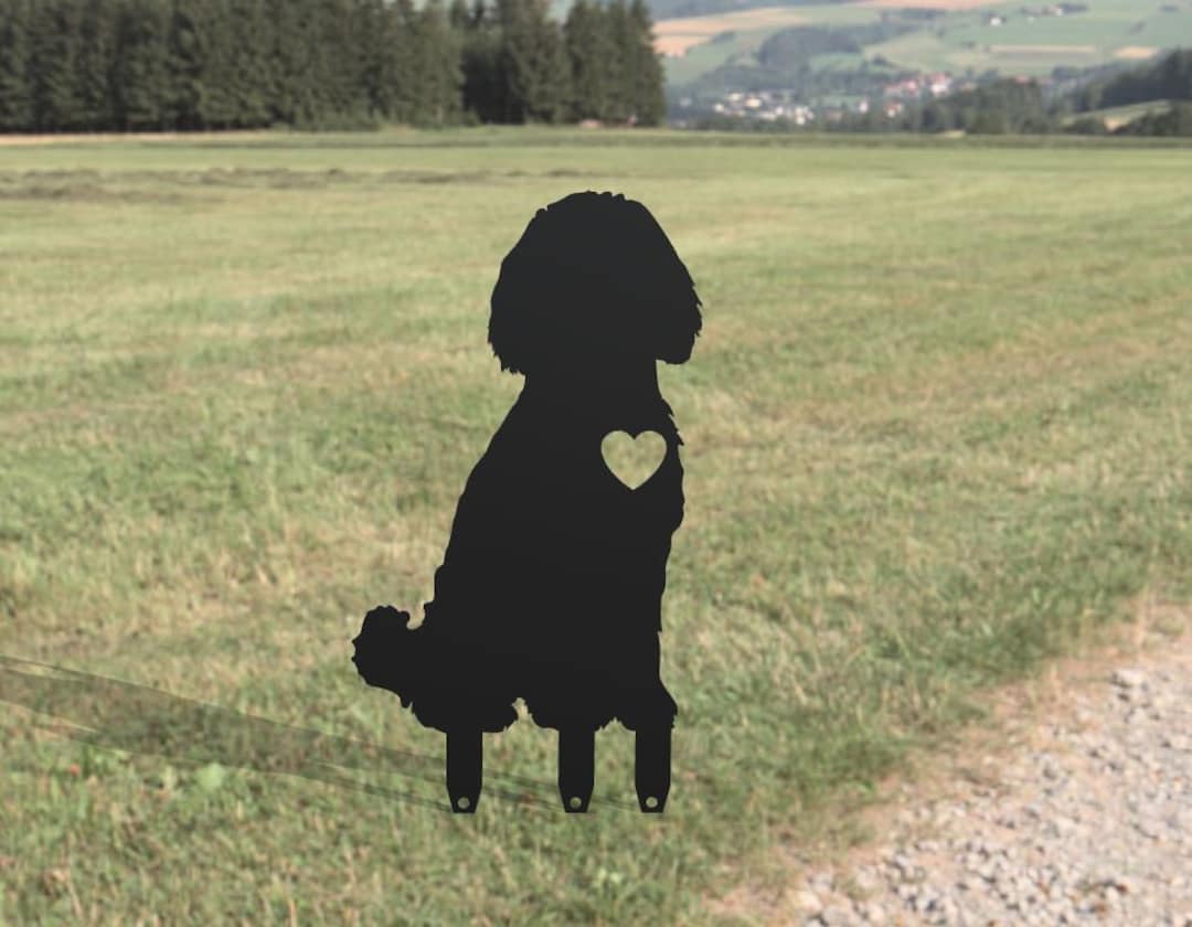 Bernedoodle Yard Art, Dog Metal Yard Sign, Personalized Dog Metal Art ...