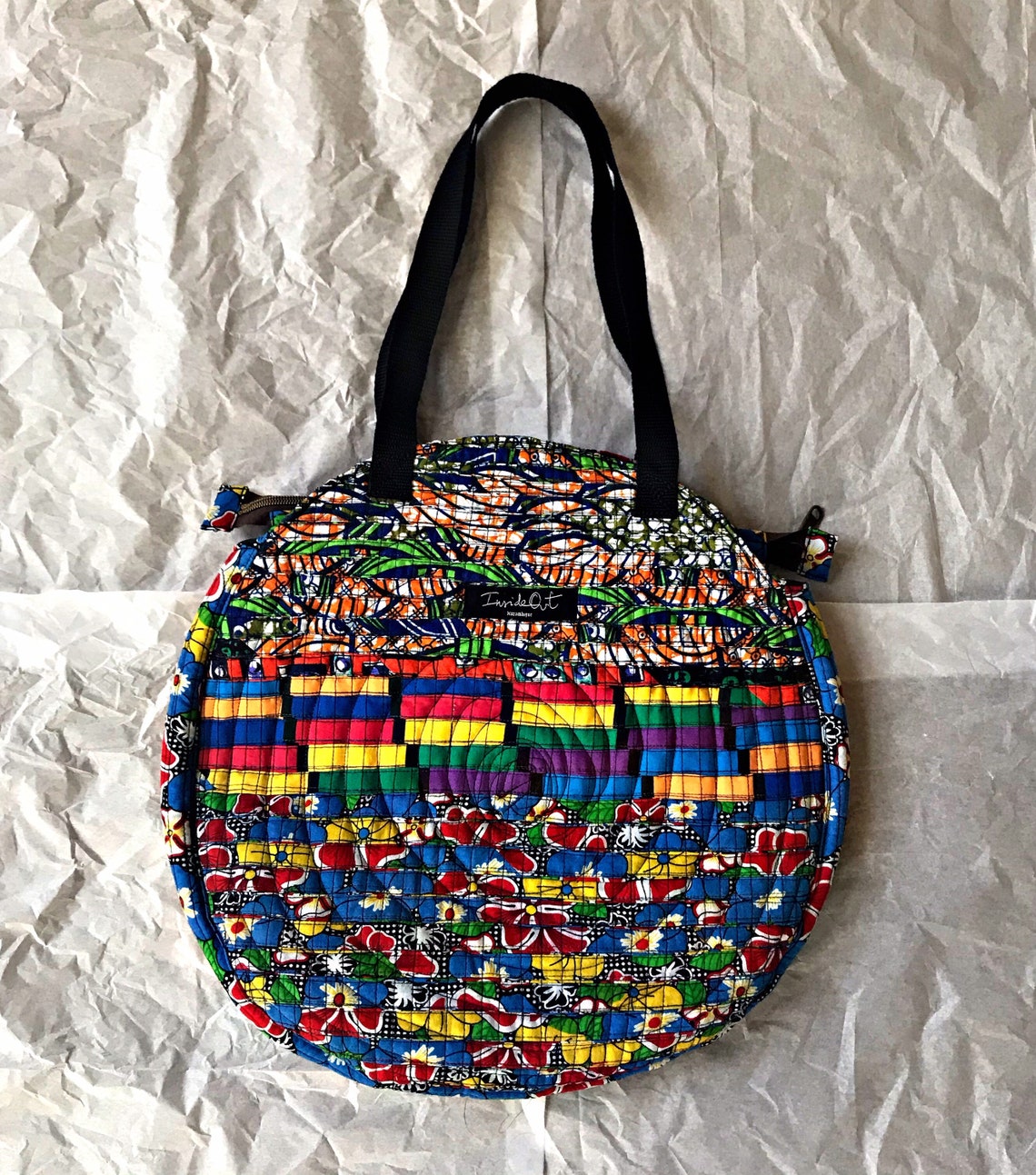 Multi Patterned Circle Tote Bag - Etsy