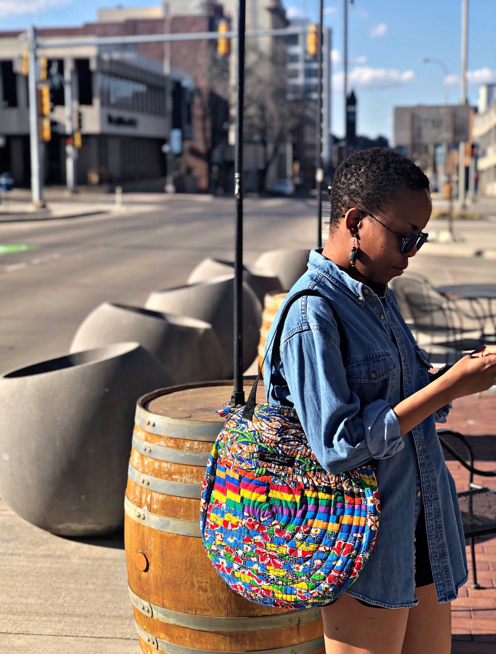 Multi Patterned Circle Tote Bag - Etsy