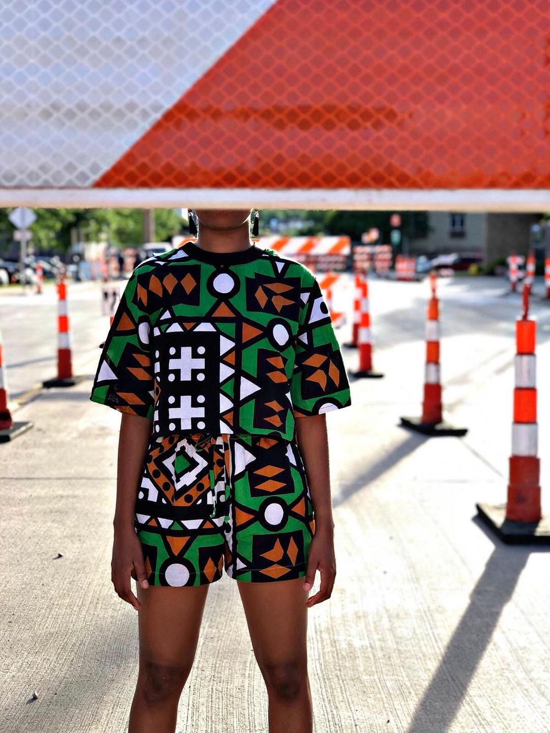 African Print Crop T-shirt - Etsy